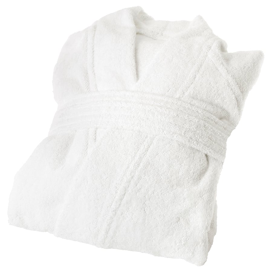 ROCKÅN bathrobe, white, S/M - IKEA