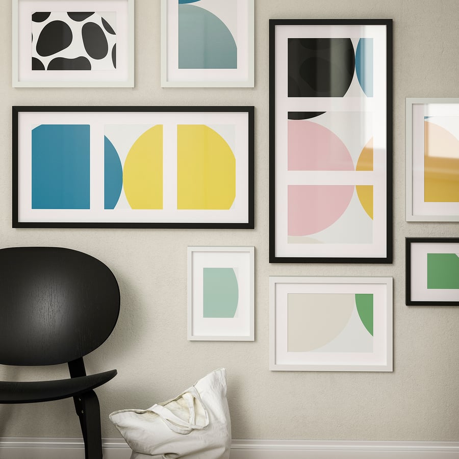 RÖDALM frame for 3 pictures, black, 30x13 ¾" - IKEA