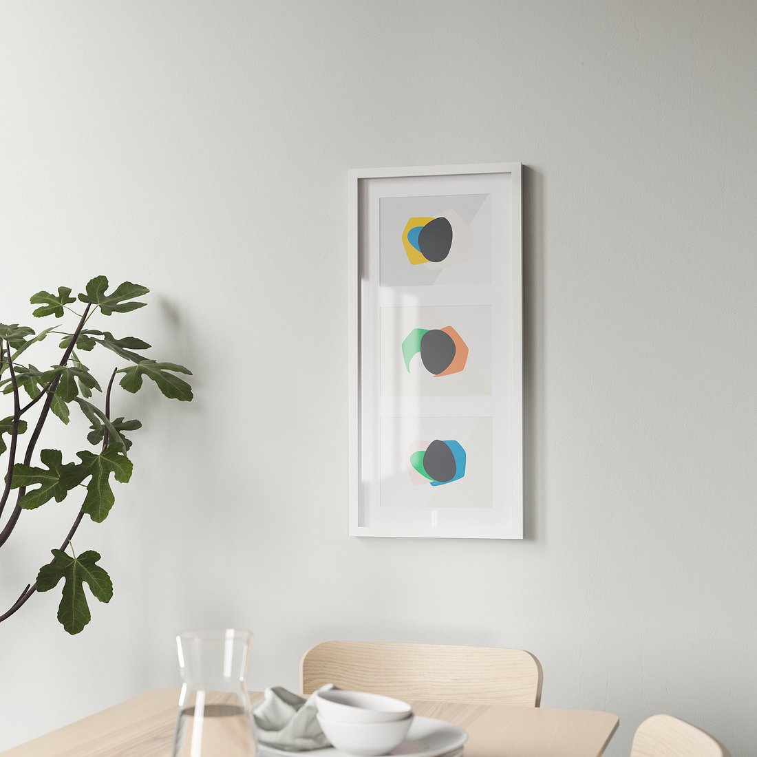 RÖDALM frame for 3 pictures, white, 30x13 ¾" - IKEA