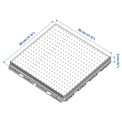 RUNNEN decking, outdoor, textile dark gray, 9 sq feet - IKEA