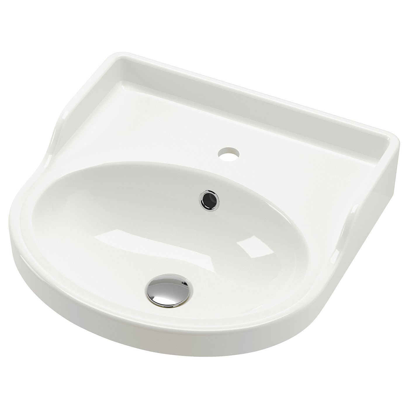RUTSJÖN semi-recessed sink, white, 20x195/8" - IKEA