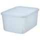 RYKTA storage box with lid, transparent gray-blue, 7x9 ½x4 ¾"/1 gallon ...