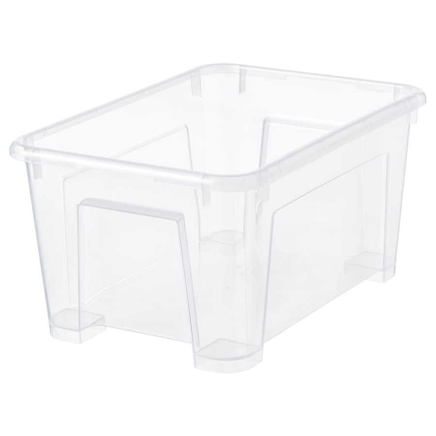 SAMLA box, clear, 11x7 ½x5 ½"/1 gallon - IKEA