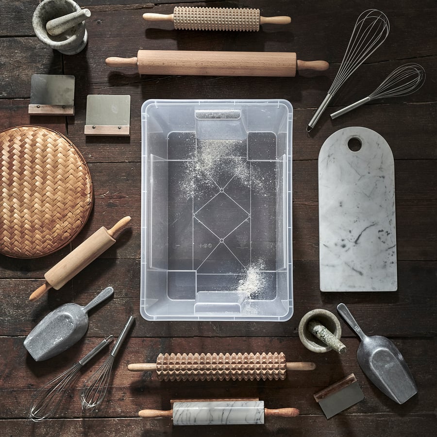 SAMLA Box, clear, 22x15 ¼x11"/12 gallon - IKEA