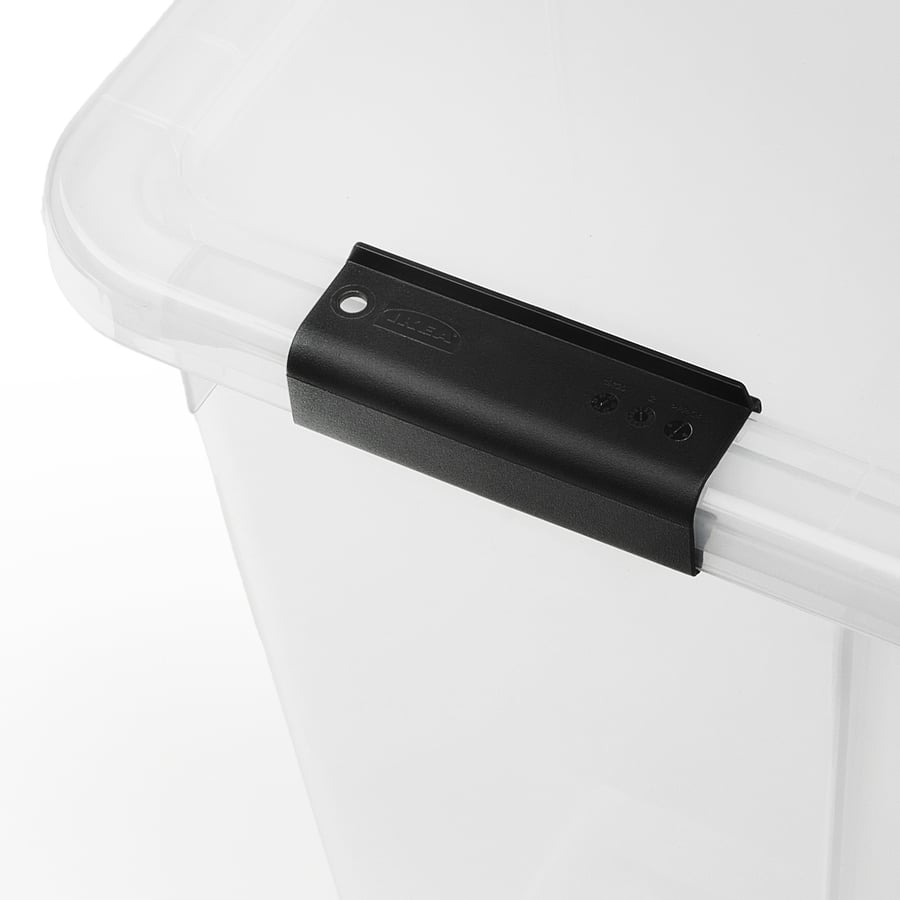 SAMLA clip lock for box, 15/34 gallon, black - IKEA