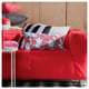 SANDMOTT cushion, light blue/bright red, 12x23" - IKEA