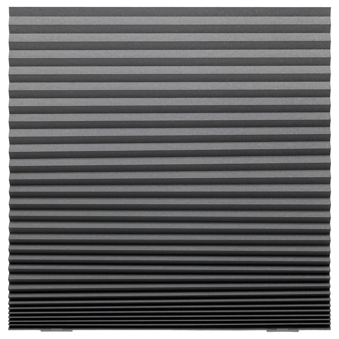 SCHOTTIS Blackout pleated blind, dark gray, 39 ¼x74 ¾" - IKEA