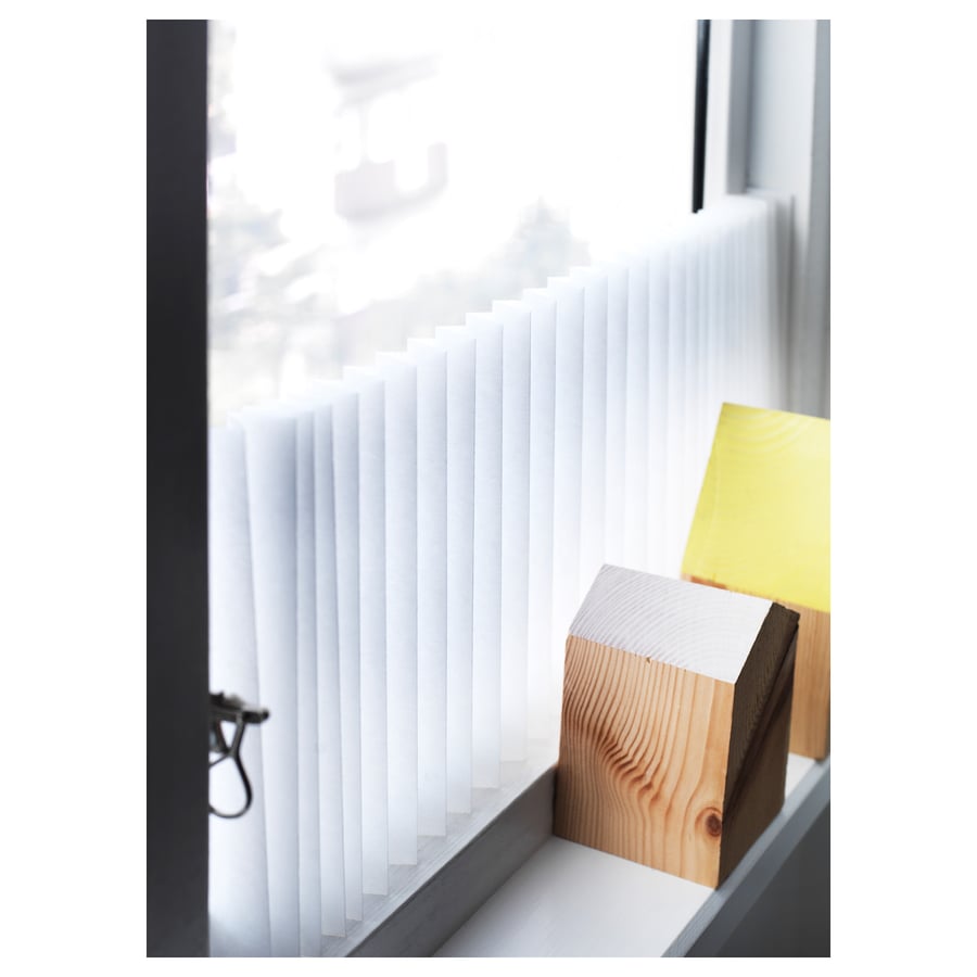 SCHOTTIS pleated shade, white, 35 ½x74 ¾" - IKEA