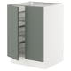 SEKTION base cabinet w wire basket/2 doors, white/Vallstena white ...