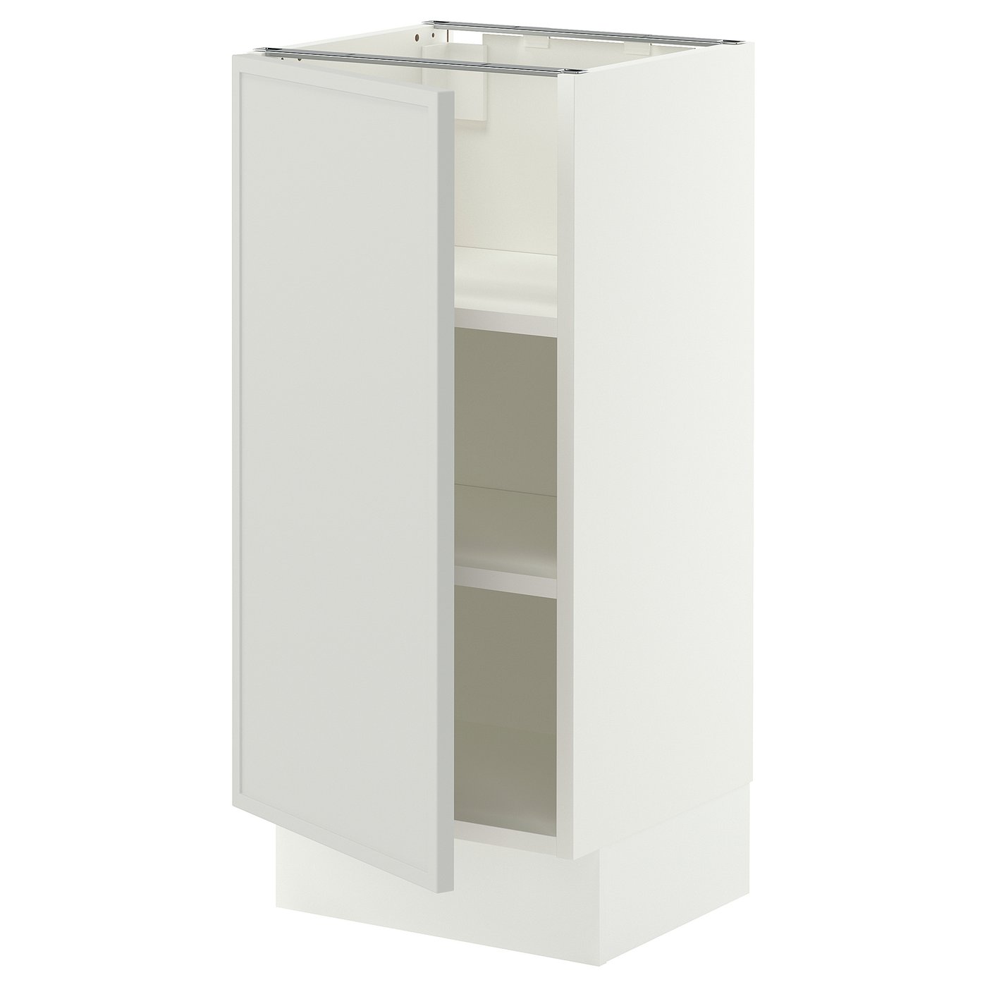 SEKTION base cabinet with shelves, white/Aspudden light gray, 15x15x30 ...