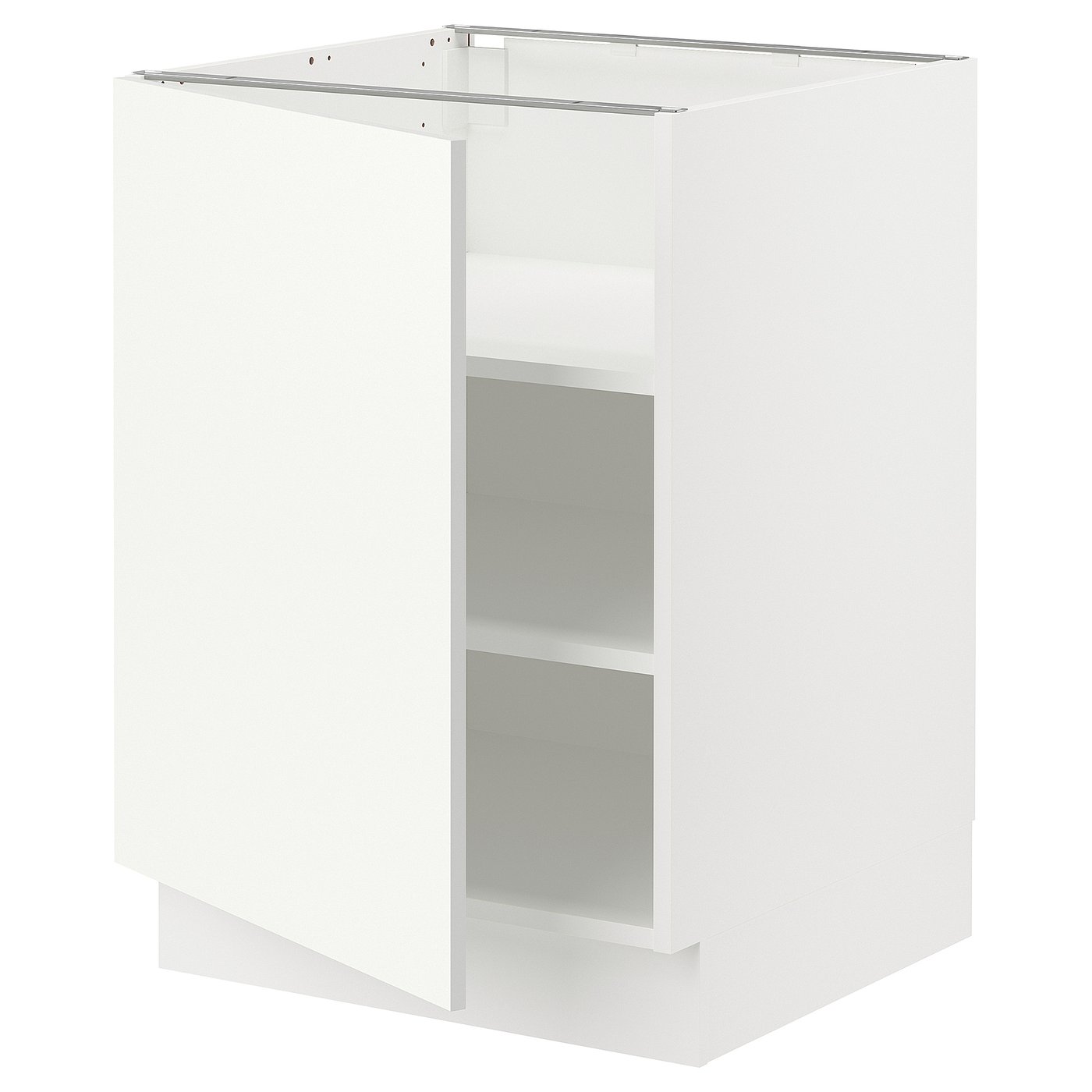 SEKTION base cabinet with shelves, white/Vallstena white, 24x24x30" - IKEA