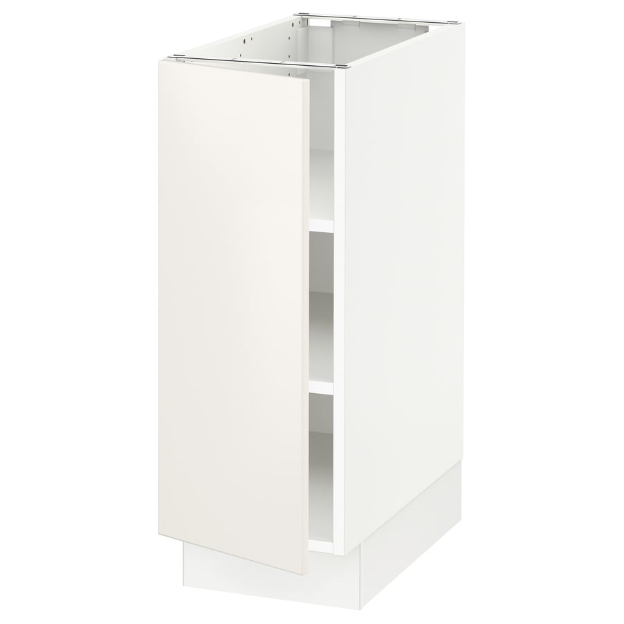 SEKTION base cabinet with shelves, white/Veddinge white, 12x24x30" - IKEA