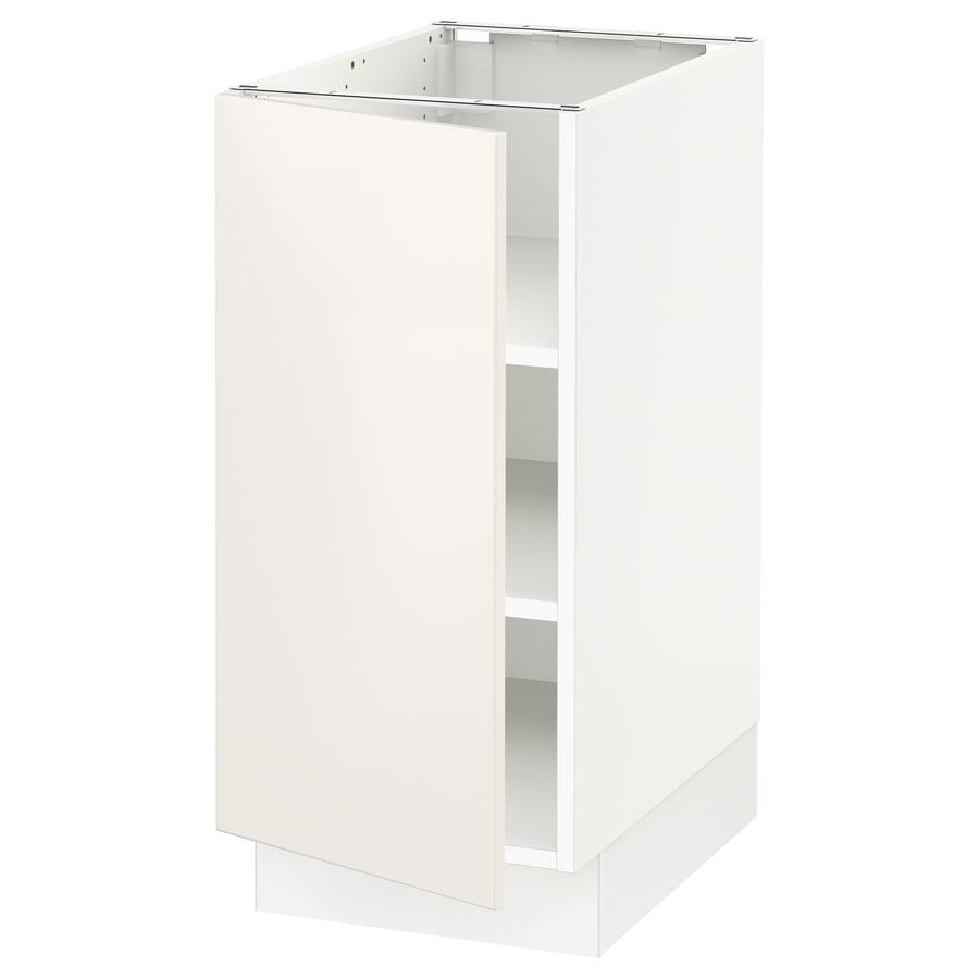 SEKTION base cabinet with shelves, white/Veddinge white, 15x24x30" - IKEA