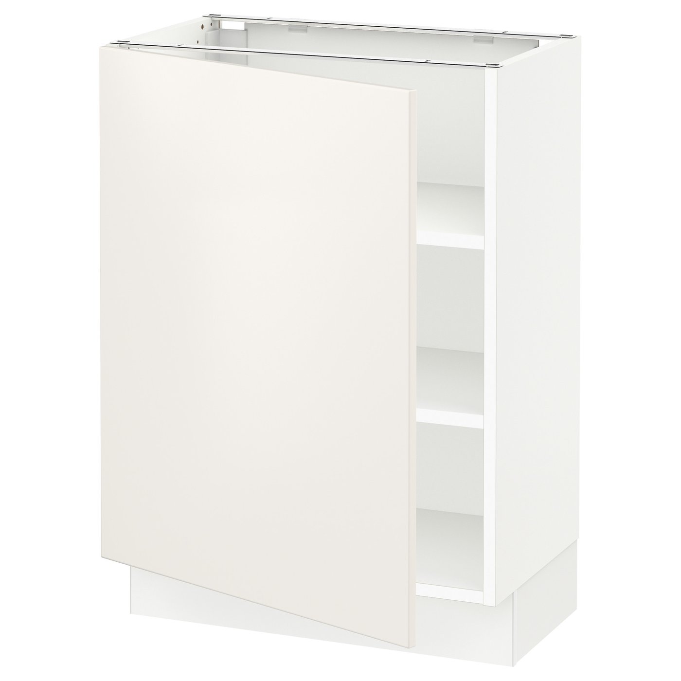 SEKTION base cabinet with shelves, white/Veddinge white, 24x15x30" - IKEA