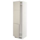 SEKTION high cabinet for fridge/freezer, white/Askersund light ash ...