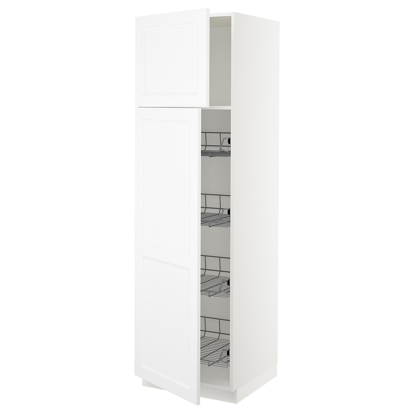SEKTION high cabinet w door wire baskets white Axstad matt white 24x24x80 IKEA