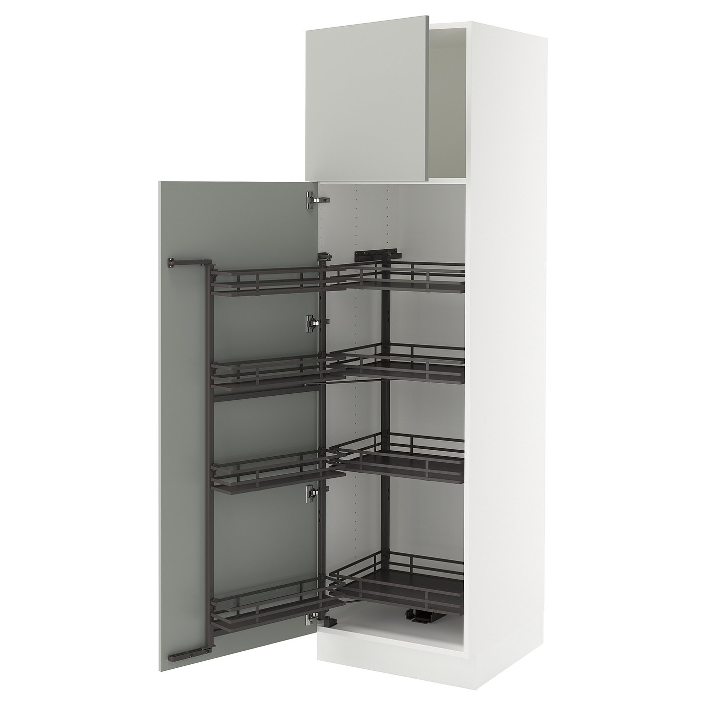 SEKTION high cabinet with pull-out pantry, white/Havstorp light gray ...
