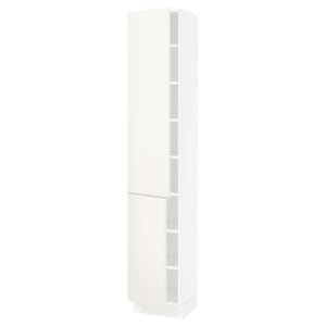 SEKTION High cabinet with shelves/2 doors, white/Veddinge white ...