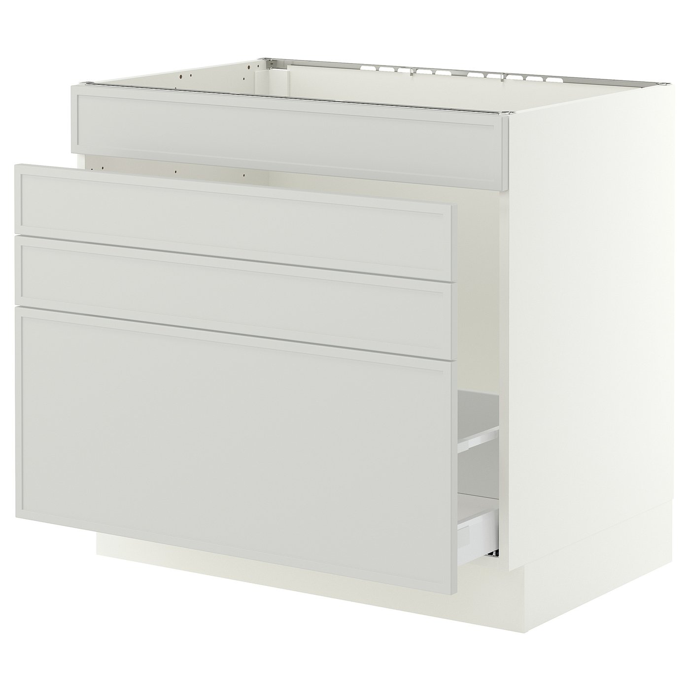SEKTION / MAXIMERA base cab f sink/waste sort/4 fronts, white/Aspudden ...