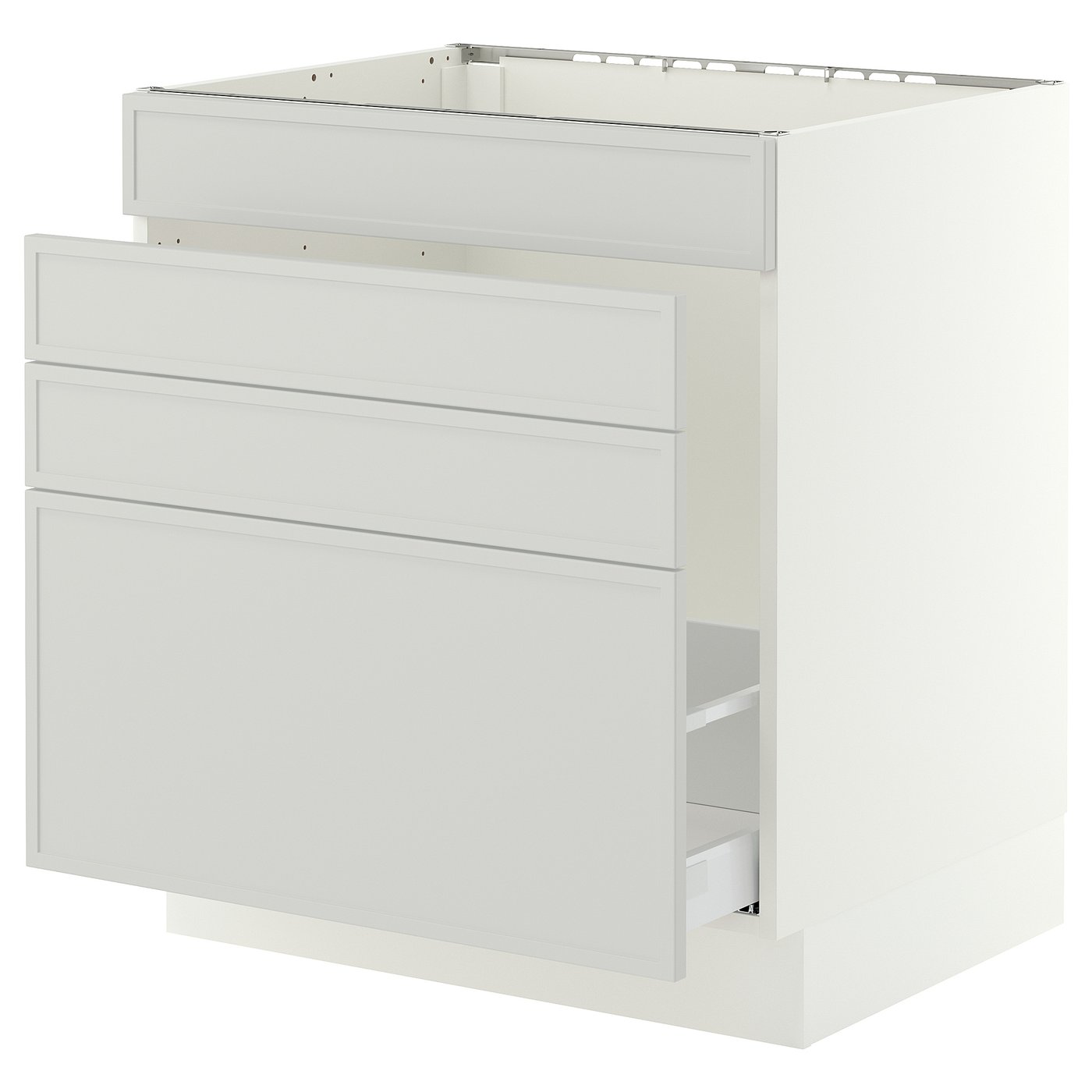 SEKTION / MAXIMERA base cab f sink/waste sort/4 fronts, white/Aspudden ...