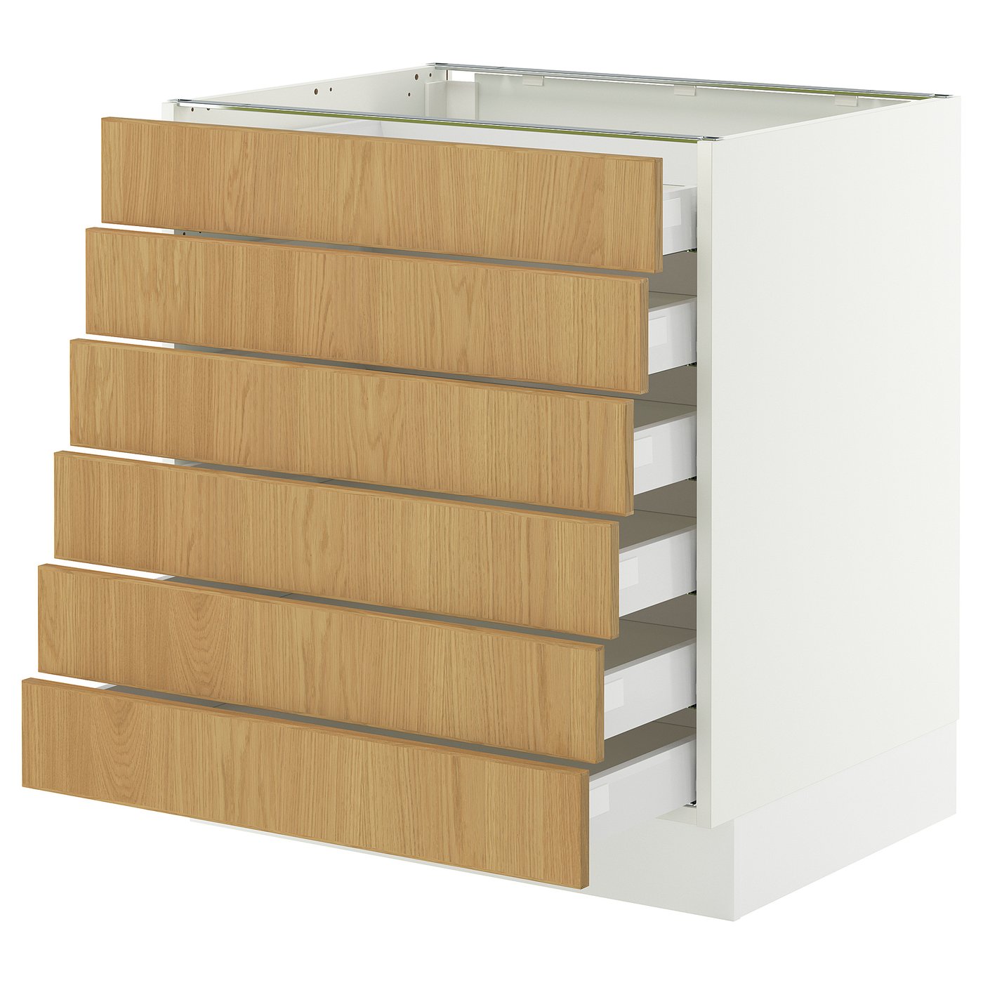 SEKTION / MAXIMERA base cabinet 6 fronts/6 low drawers, white/Sinarp ...