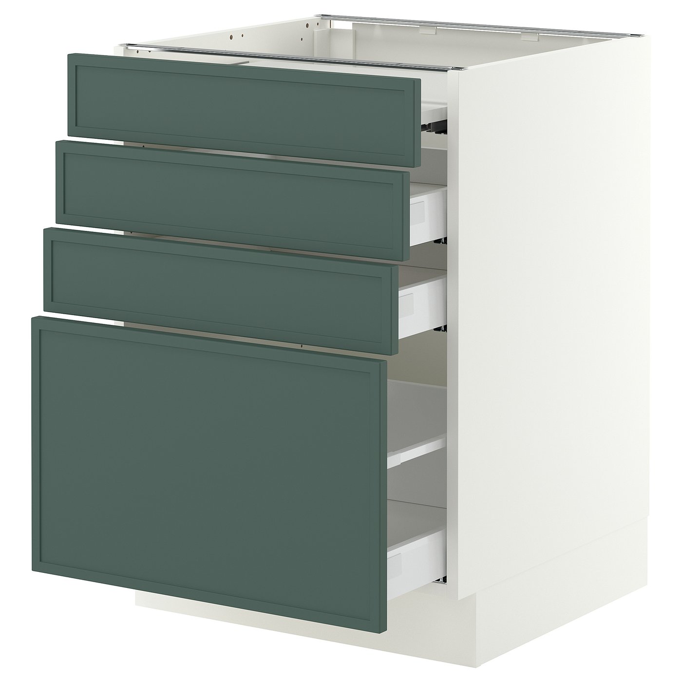 SEKTION / MAXIMERA bc w pull-out work surface/3drw, white/Aspudden dark ...