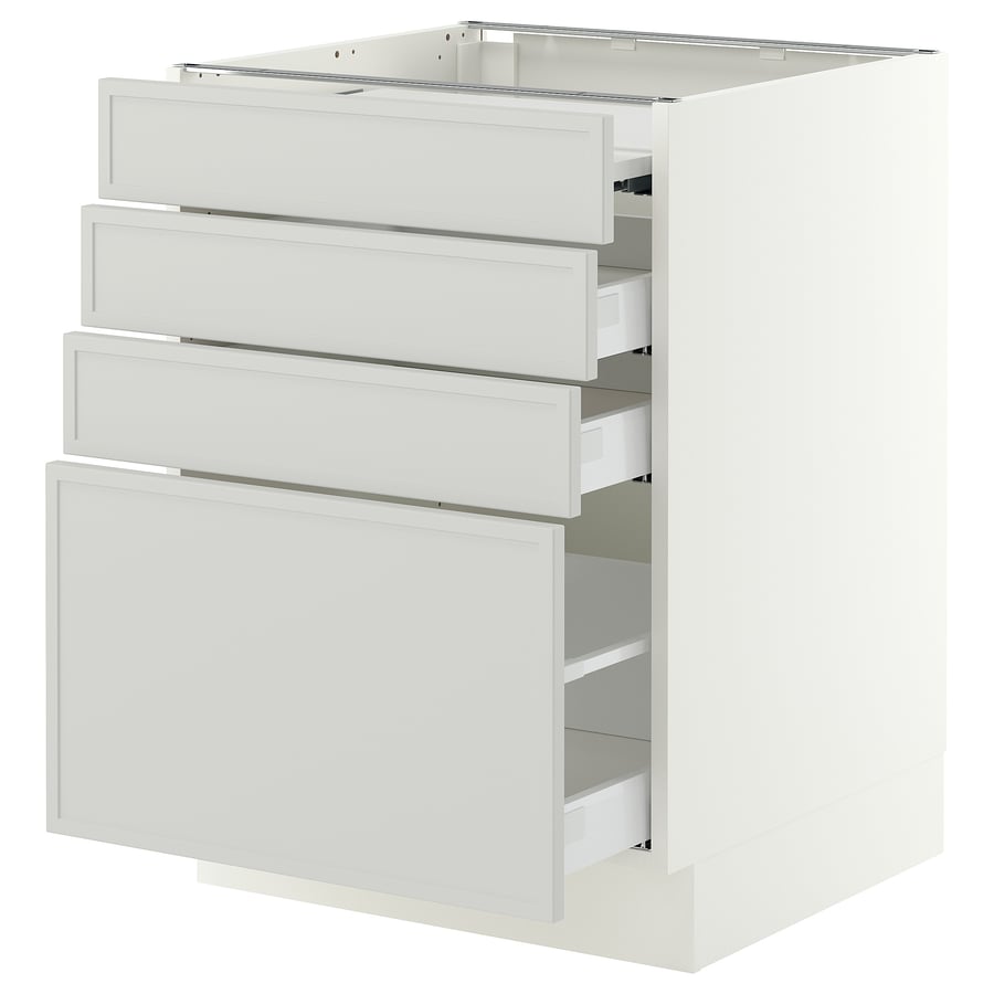 SEKTION / MAXIMERA bc w pull-out work surface/3drw, white/Aspudden ...