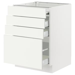 SEKTION / MAXIMERA Bc w pull-out work surface/3drw, white/Vallstena ...