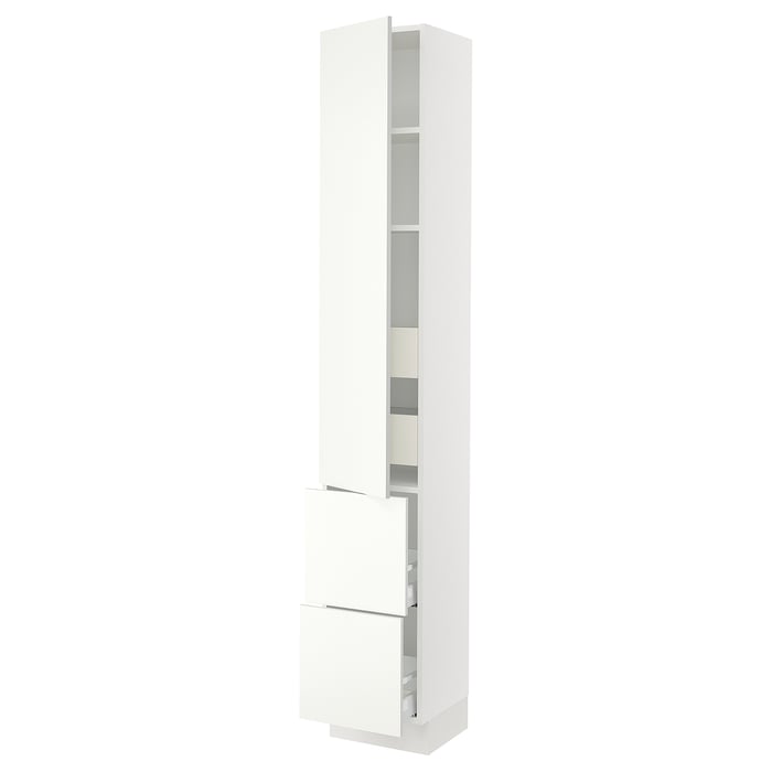 SEKTION / MAXIMERA high cab w door/2 fronts/4 drawers, white/Vallstena ...