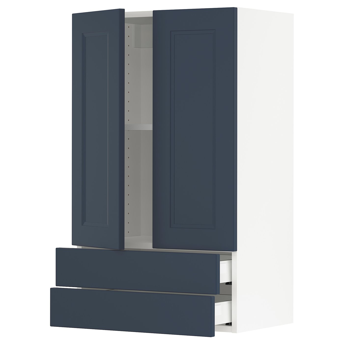 SEKTION / MAXIMERA wall cabinet w 2 doors/2 drawers, white Axstad/matte ...
