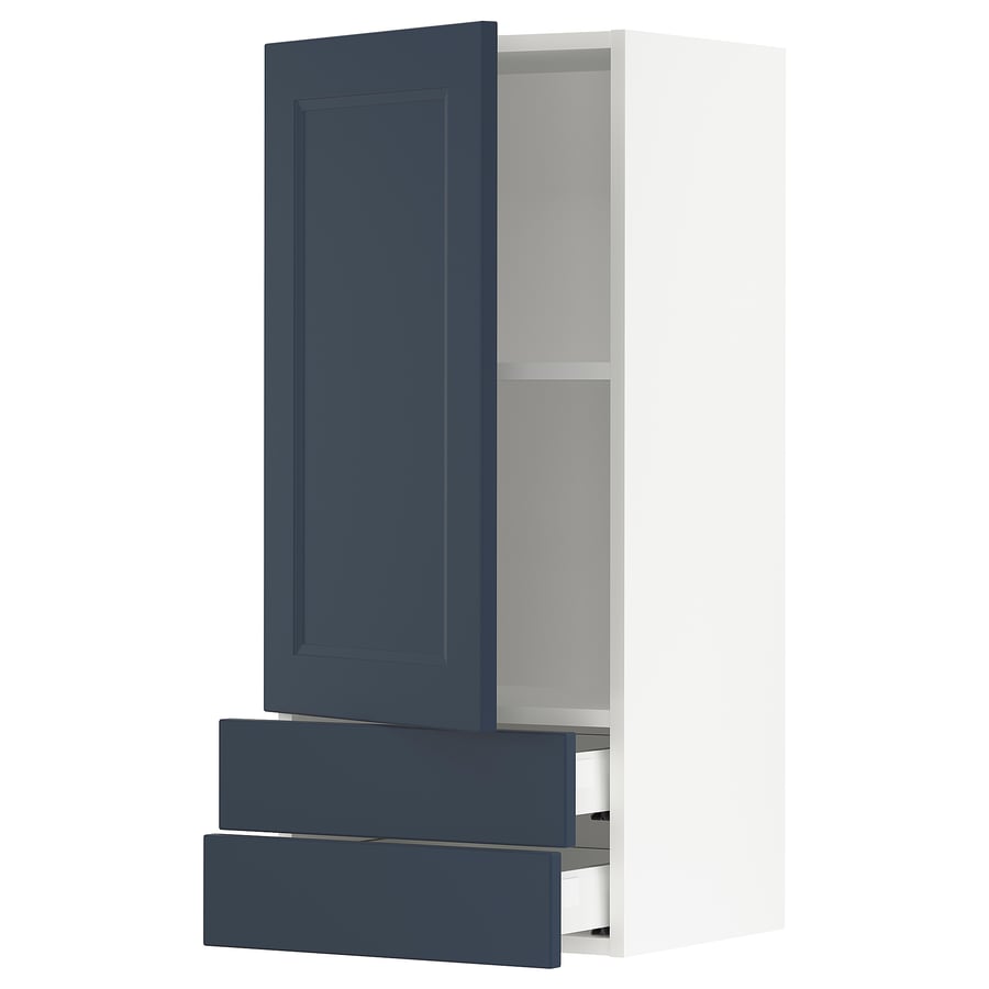 SEKTION / MAXIMERA wall cabinet with door/2 drawers, white Axstad/matte ...