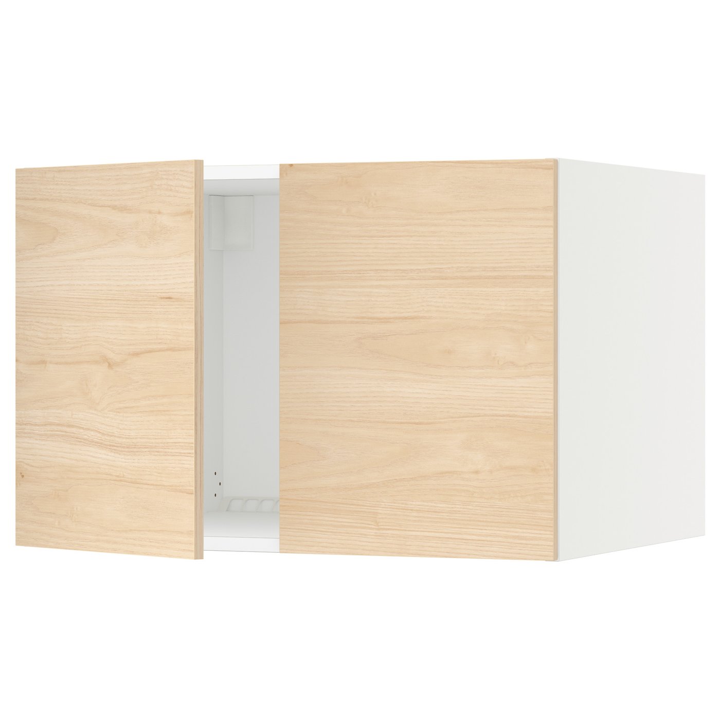 SEKTION top cab f fridge/freezer w 2 doors, white/Askersund light ash ...