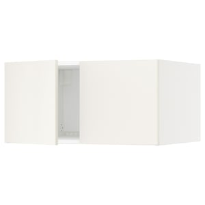 SEKTION Top cabinet for fridge/freezer with 2 doors, white/Veddinge ...