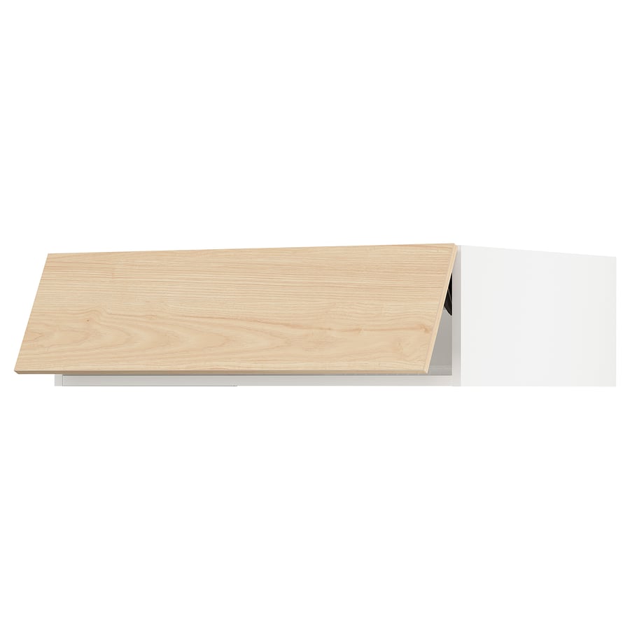 SEKTION top cab f fridge/freezer w push-op, white/Askersund light ash ...