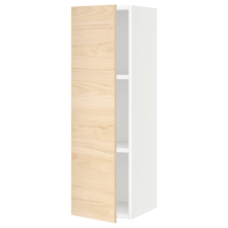 SEKTION wall cabinet, white/Askersund light ash effect, 12x15x40" - IKEA