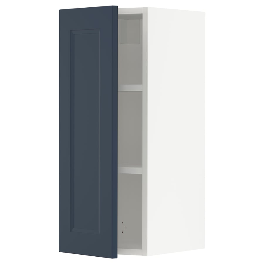 SEKTION wall cabinet, white Axstad/matte blue, 12x15x30" - IKEA