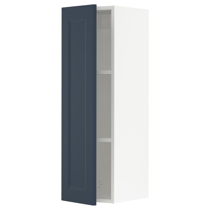 SEKTION wall cabinet, white Axstad/matte blue, 12x15x40" - IKEA