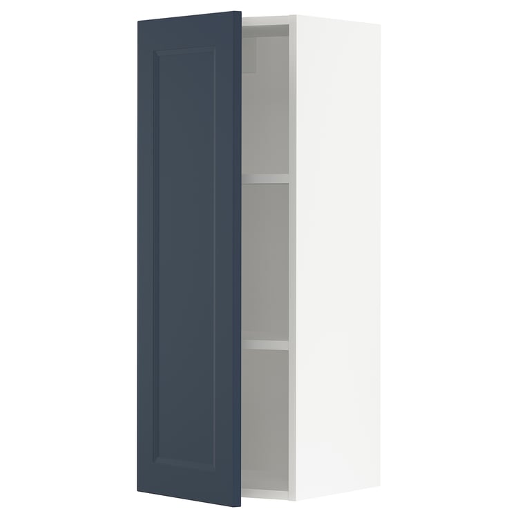 SEKTION wall cabinet, white Axstad/matte blue, 15x15x40" - IKEA