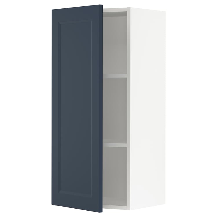 SEKTION wall cabinet, white Axstad/matte blue, 18x15x40" - IKEA
