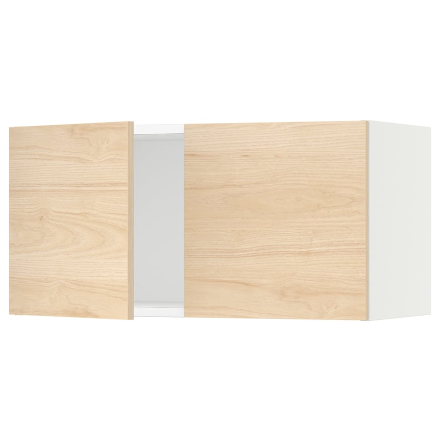 SEKTION wall cabinet with 2 doors, white/Askersund light ash effect ...