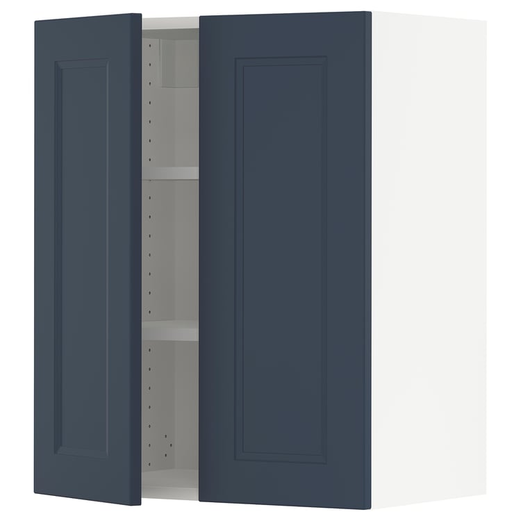 SEKTION wall cabinet with 2 doors, white Axstad/matte blue, 24x15x30 ...