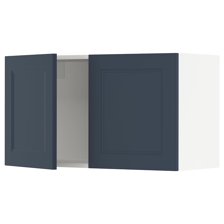 SEKTION wall cabinet with 2 doors, white Axstad/matte blue, 36x15x20 ...