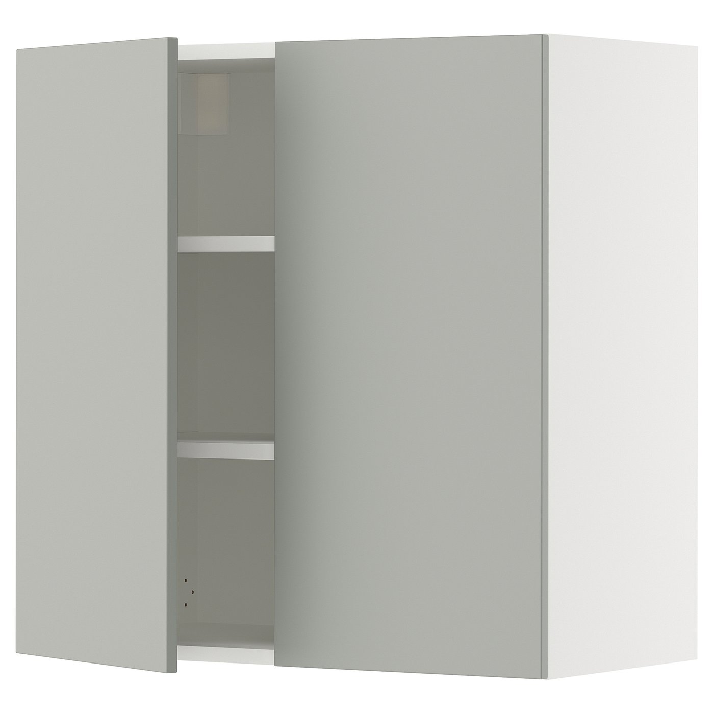 SEKTION wall cabinet with 2 doors, white/Havstorp light gray, 30x15x30 ...