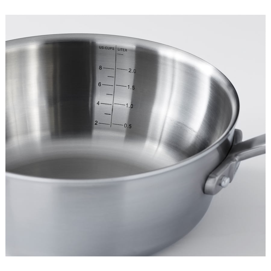 SENSUELL Saucepan with lid, stainless steel/gray, 2.5 qt - IKEA