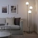 SIMRISHAMN floor lamp, chrome plated/opal glass - IKEA