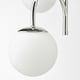 SIMRISHAMN Pendant lamp, 3-armed, chrome plated, opal glass - IKEA