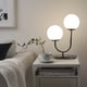 SIMRISHAMN table lamp, chrome plated/opal glass, 17" - IKEA