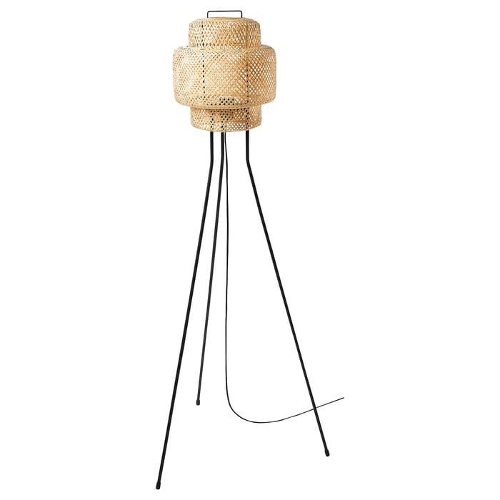 SINNERLIG floor lamp, bamboo/handmade - IKEA