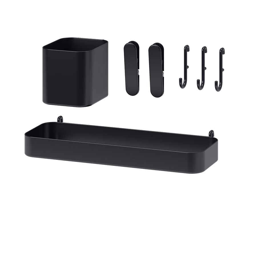 SKÅDIS 7-piece accessories set, black - IKEA