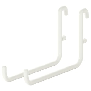 SKÅDIS Hook, white, Depth: 3 ¾" Package quantity: 2 pack - IKEA